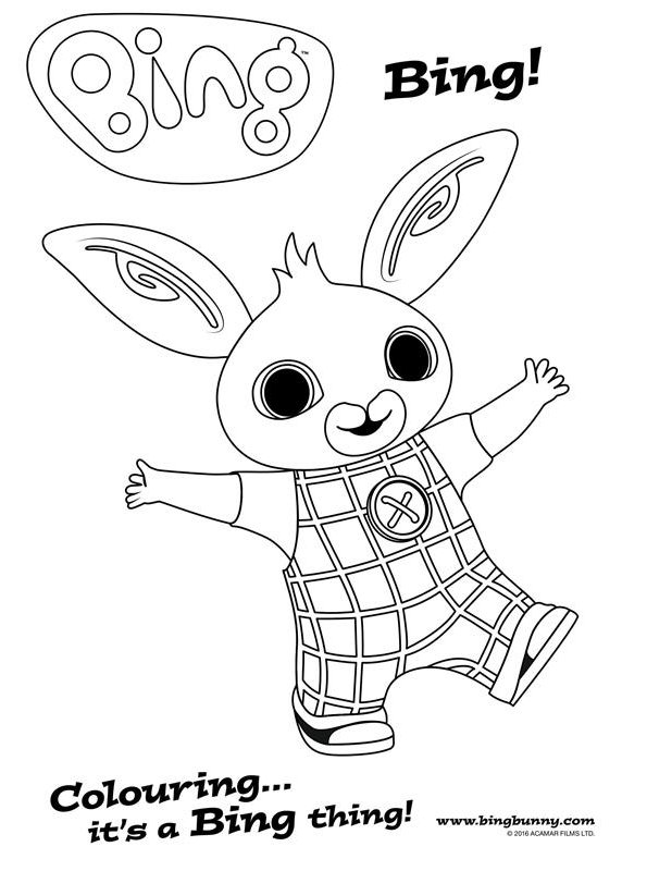Kids n fun Coloring Page Bing Bunny Bing