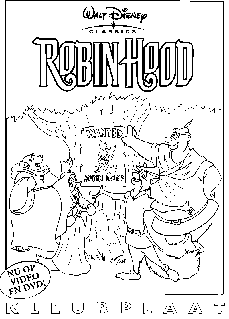 Disney Robin Hood Coloring Pages Sketch Coloring Page