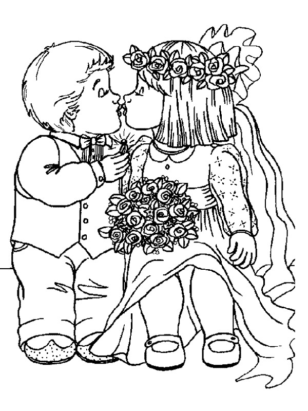 Kids-n-fun.com | 34 coloring pages of Marry and Weddings