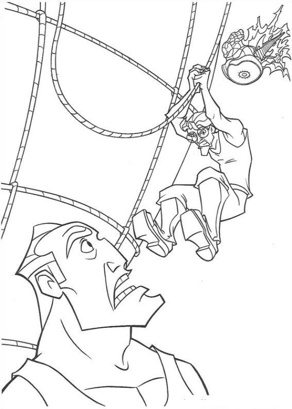 Kids-n-fun.com | Create personal coloring page of Atlantis, the sunken ...