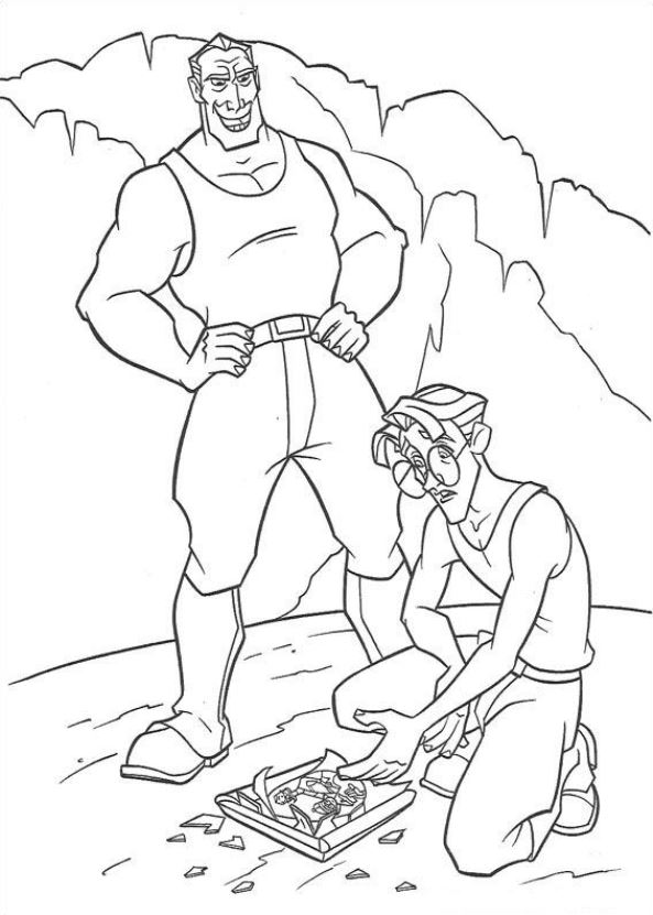 Kids-n-fun.com | Create personal coloring page of Atlantis, the sunken ...