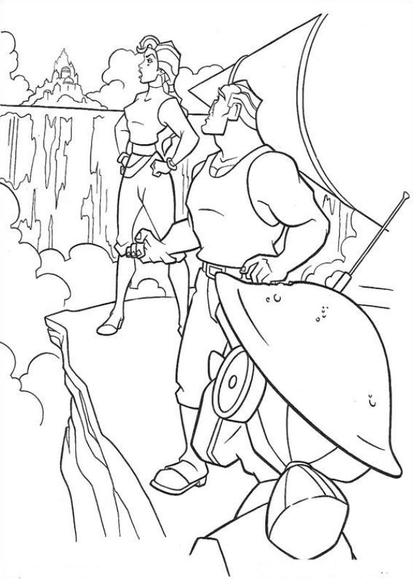 Kids-n-fun.com | Create personal coloring page of Atlantis, the sunken ...