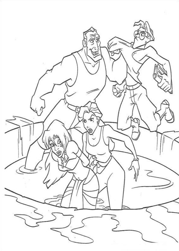 Kids-n-fun.com | Create personal coloring page of Atlantis, the sunken ...