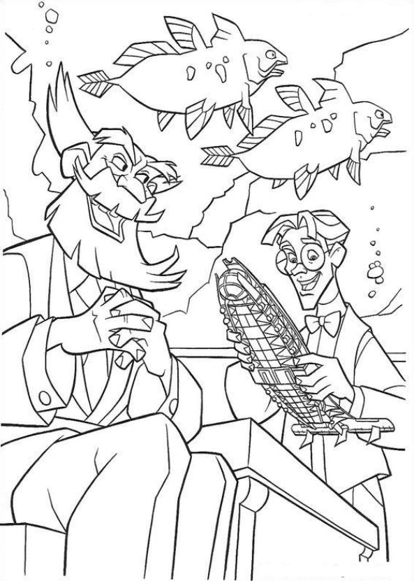 Kids-n-fun.com | Create personal coloring page of Atlantis, the sunken ...