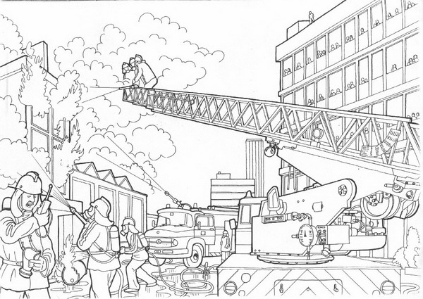Kids-n-fun.com | 28 coloring pages of Fire brigade