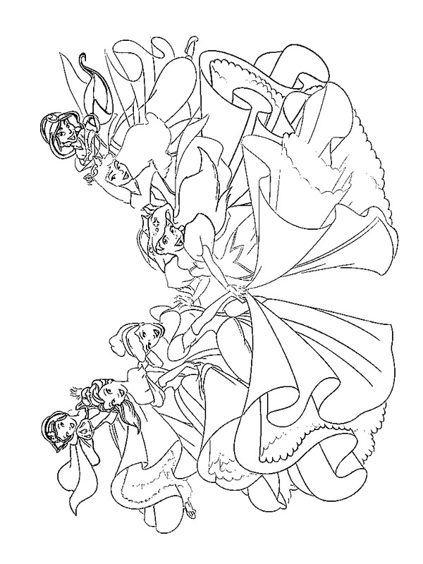 Kids-n-fun.com | 33 coloring pages of Disney Princesses