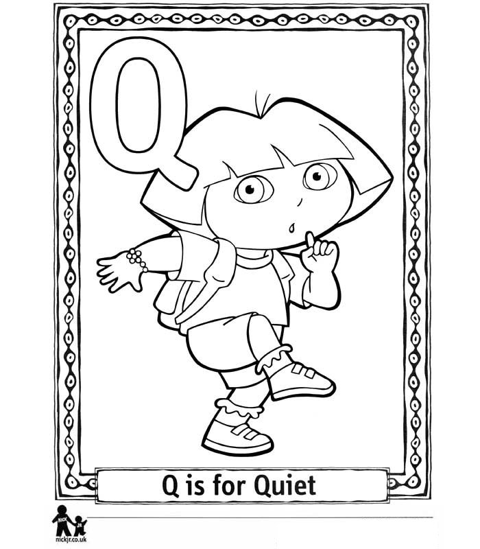 Kids-n-fun.com | 26 coloring pages of Doras Alphabet