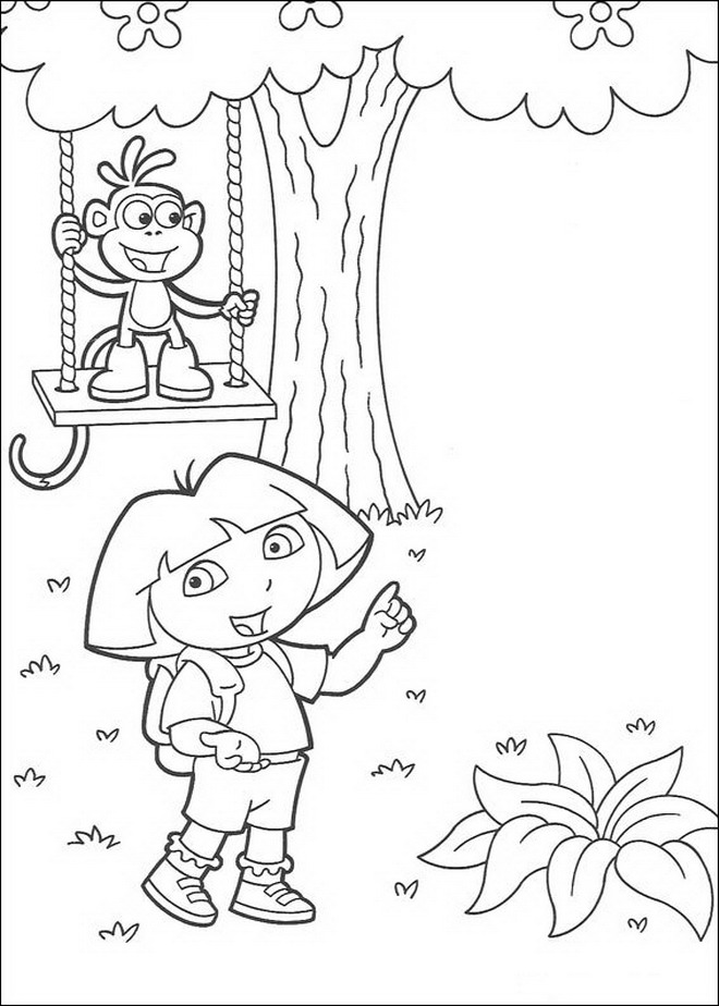 Kids-n-fun.com | 84 coloring pages of Dora the Explorer