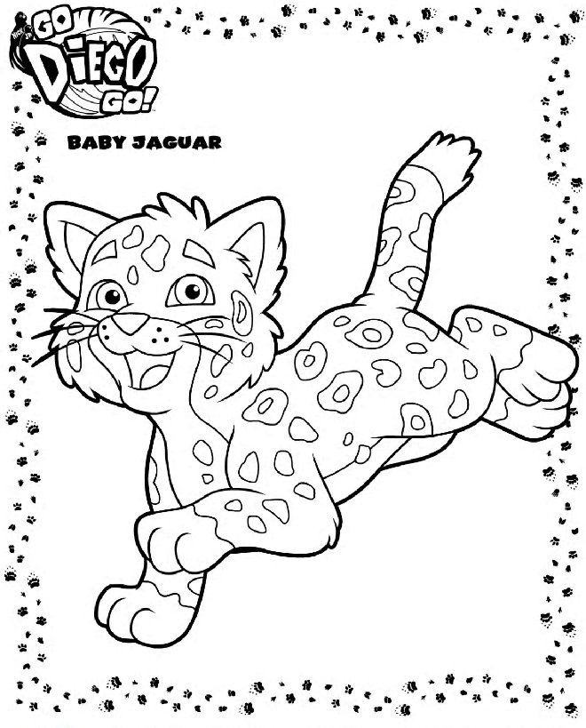 Kids-n-fun.com | Create personal coloring page of Diego, Go Diego Go ...