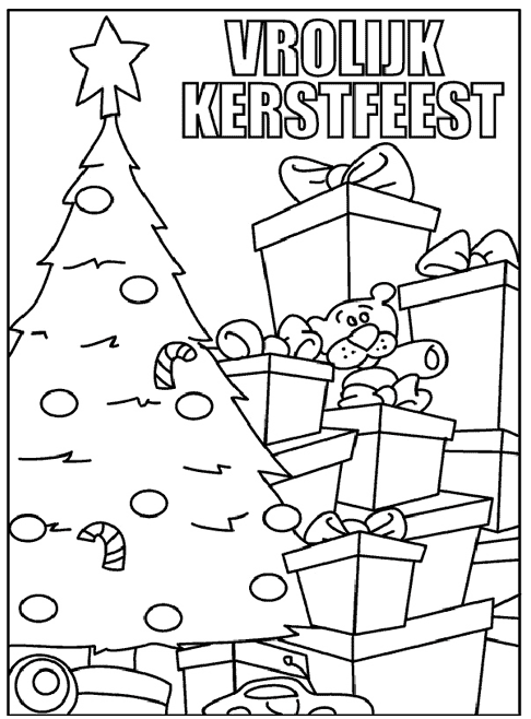 Kerstmis Kerst Kleurplaten Kleurplaat Printen Coloring Kleurprentjes ...