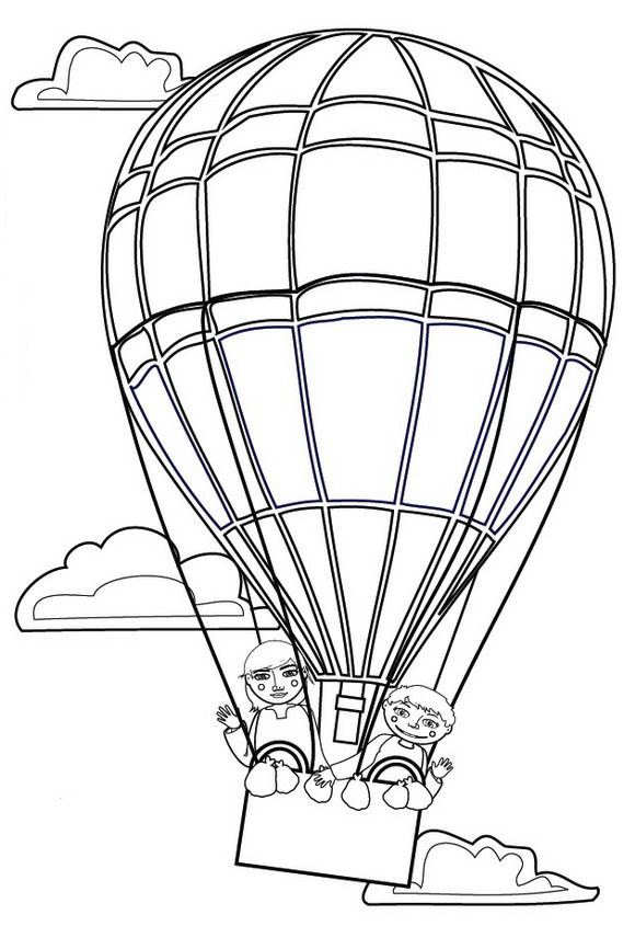 Kids-n-fun.com | 11 coloring pages of Hot air balloons