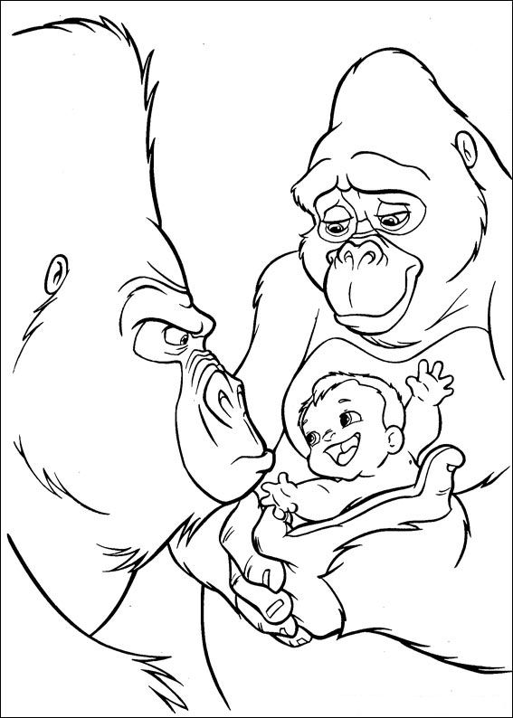Kids-n-fun.com | Create personal coloring page of Tarzan coloring page